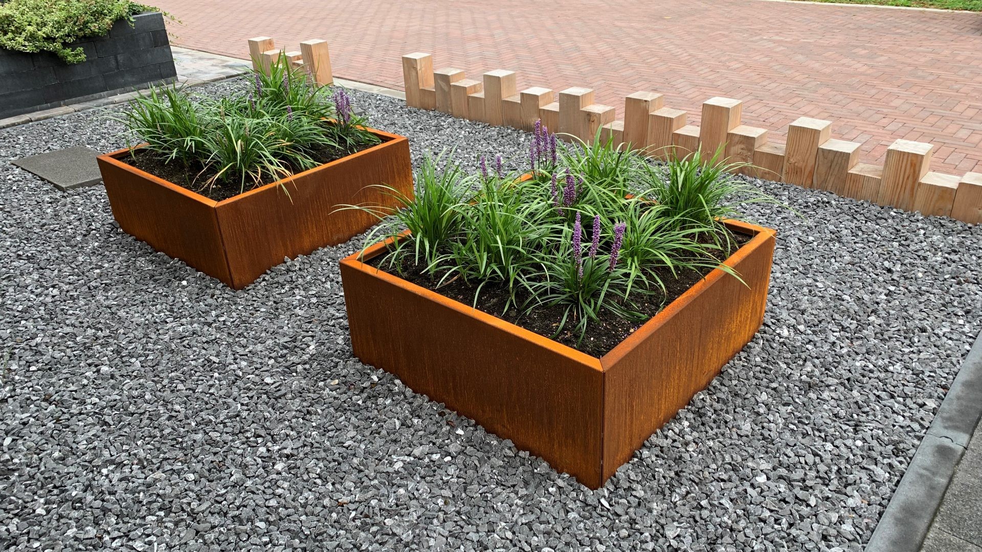 Cortenstaal plantenbak Vierkant 100x100x100cm met bodemplaat ...