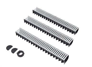*ACTIE goot met verzinkt rooster 100cm (set 3st.) | Verhoeven Tuinhout ...