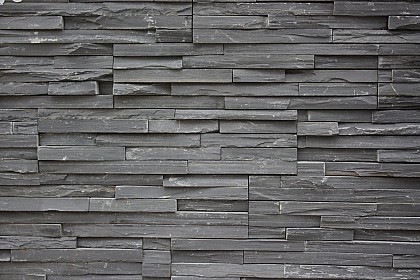 Muurbekleding Shiste Splitface Stonepanel Schiste Mongolian Black/Noir ...